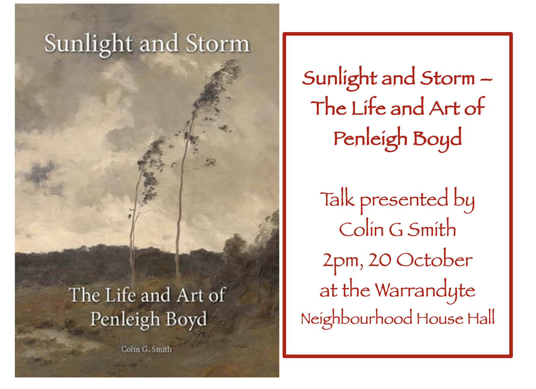 Sunlight and Storm - The Life and Art of Penleigh Boyd, Talk by Colin G ...